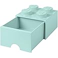 LEGO Brick with 4 Knobs and 1 Drawer Aqua - Storage Box for LEGO Toys ...