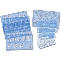 Helix Lettering Stencil Set of of Letters Numbers and £/p Symbols ...
