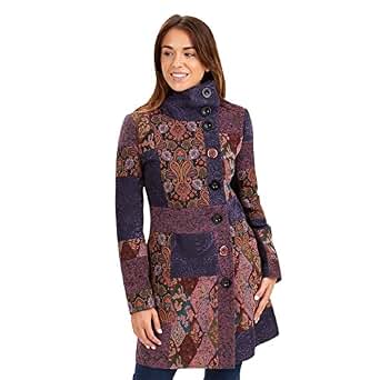 Joe Browns Women's Inspiring Reefer Long Sleeve Coat, Purple, Size 16 ...