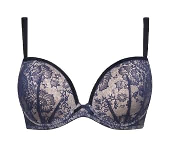 Wonderbra Lace & Velvet for D-G Cups Bra Push-Up Womens Bra Dark Blue ...