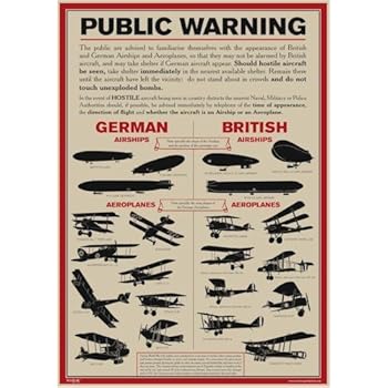 World War 2 Public Warning Aircraft Identification Poster - A3: Amazon ...