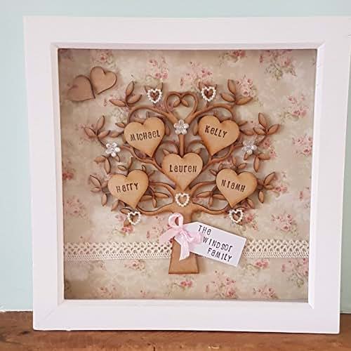 Family tree frames (Shabby Chic, Floral, Wooden, Deep box Frames, Decor ...