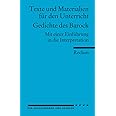 Gedichte des Barock (Reclams Universal-Bibliothek) : Meid, Volker ...