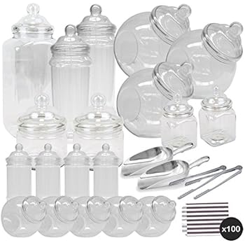 Plastic Jar Party Pack-10 Assorted Jars: Amazon.co.uk: Kitchen & Home