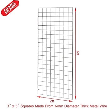 Gridwall Mesh Display Panel - 1220mm (4ft) x 610mm (2ft) 4ft Gridwall ...