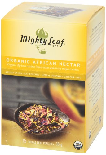 Organic African Nectar Tea Bags | Mighty Leaf Whole Leaf Tea | 15 ...
