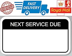 100 x Next Service Due Labels Next Service Reminder Stickers: Amazon.co ...