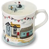 Cooksmart British Designed Barrel Coffee Mug | Ceramic Coffee Mugs for ...