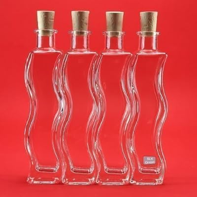 12 Leere Glasflaschen 200 ml mit Schraubverschluss TASC 0,2 Liter l ...