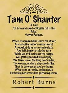 A4 Size Parchment Poster Classic Poem Robert Burns Tam O Shanter Part ...