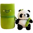 OUKEYI Panda Stuffed Animal Plush Toy - 9.8/25cm Age 3+, Bamboo Tube ...