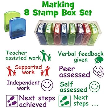 "Self assessed" Self inking teacher reward stamp X12056: Amazon.co.uk ...