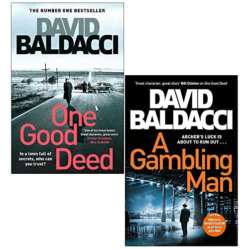 David Baldacci Aloysius Archer Series 2 Books Collection Set (One Good Deed, A Gambling Man ...