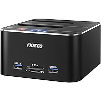FIDECO Hard Drive Docking Station, USB 3.0 SATA HDD Docking Station for ...