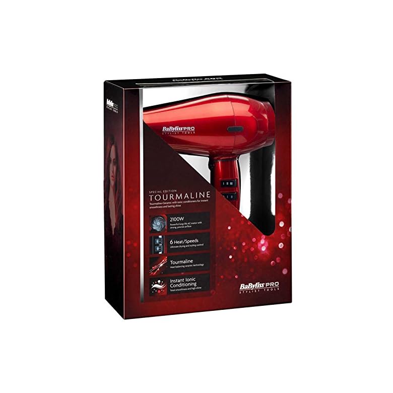BaByliss Pro Special Edition Tourmaline Ceramic Ionic Hair Dryer 6 Heat ...