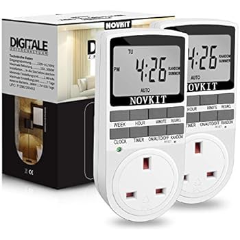 Electronic digital mains Timer Socket Plug-in with LCD Display 12/24 Hour 7 Days: Amazon.co.uk ...