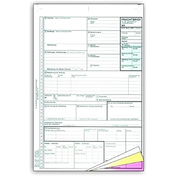 100 x CMR Frachtbrief 4-teilig für Laser- und Inkjetdrucker ...