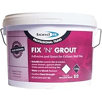 Bond-It BDTA11 3.75Kg Brilliant White Fix 'N' Grout - Ready Mix Tile Adhesive & Grout : Amazon ...