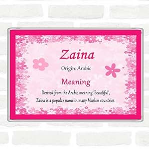 Zaina Name Meaning Jumbo Fridge Magnet Pink: Amazon.co.uk: Office Products