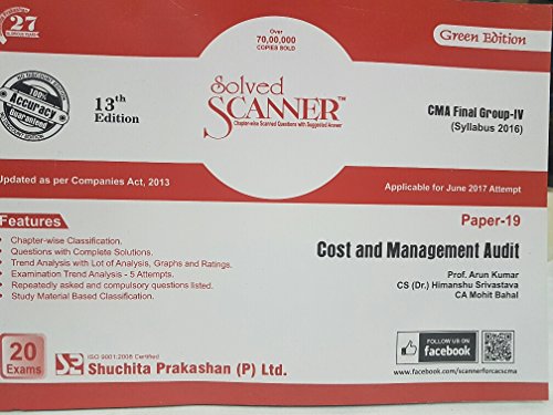Solved Scanner CMA Final Group-IV (Syllabus 2016) Paper-19 Cost and ...