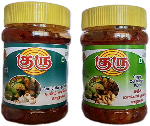 GURU Pickles - Combo of Garlic Mango Pickle & Ginger Cut Mango Pickle ...