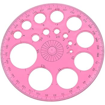 2mm-40mm Diameter Range Circles Plastic Stencil Template Ruler ...