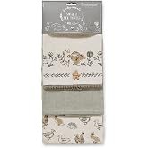 Cooksmart British Designed Pack of 3 Tea Towels | Luxury Tea Towels for ...
