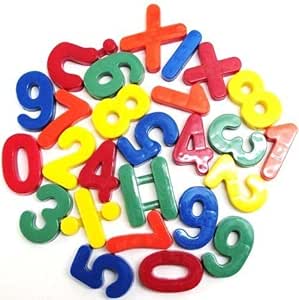 26 Piece Maths Numbers Fridge Magnets - Multicolured: Amazon.co.uk ...