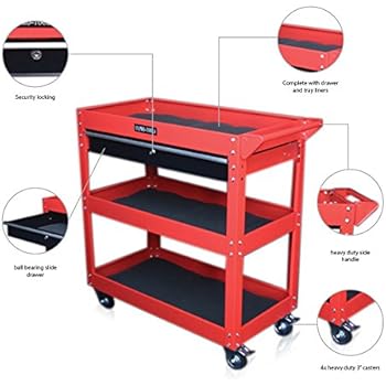 Mechanics Tool Cart Trolley & Workstation: Amazon.co.uk: DIY & Tools