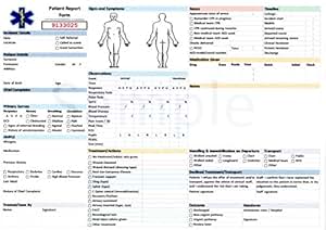 A4 Patient Report Form PRF Pad for First Aid, Medic, Ambulance ...