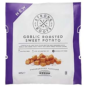 STRONG ROOTS Garlic Roasted Sweet Potato, 500 g (Frozen): Amazon.co.uk ...