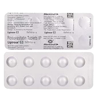Lipirose-5 - Strip of 10 Tablets : Amazon.in: Health & Personal Care