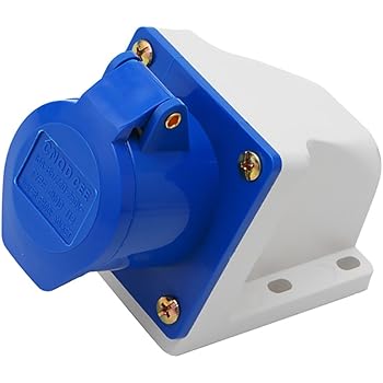 MK Commando K9201 Angled Socket Outlet 16 Amp 2P+E 200-250 Volt (IP44 ...