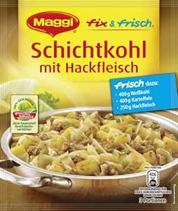 Maggi Fix Schicht- kohl mit Hackfleisch, 20 er Pack (20 x 36 g): Amazon ...