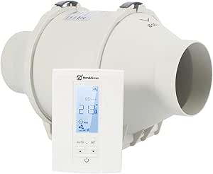 Hon&Guan Extractor Inline Duct Fan with Humidistat & Timer - Bathroom ...