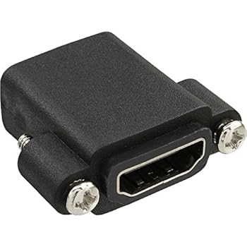 Neutrik NAHDMI-W-B HDMI 1.3 Durchführung im schwarzen D-Form Gehäuse ...