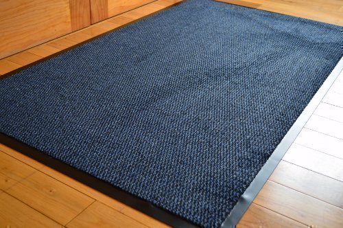BIG EXTRA LARGE BLUE AND BLACK BARRIER MAT RUBBER EDGED HEAVY DUTY NON ...