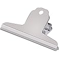 GUOKOFF 12 Pack Large Bulldog Clip, 3 Inch / 76mm Metal Hinge Clip ...