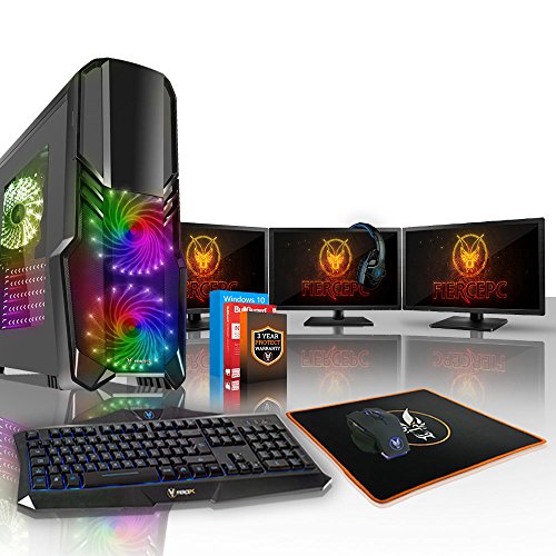 Buy Fierce HAWK High-End RGB Gaming PC Desktop Computer Bundle - Fast 3 ...