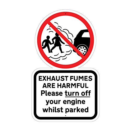 Buy JAF Graphics TURN OFF YOUR ENGINE Sign, Kid Safety School Car Park ...