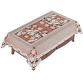 Yellow Weaves Polyester Floral Designer Rectangular Center Table Cloth ...