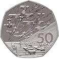 1994 D-Day Great Britain Britannia Proof 50P Old Large Fifty Pence ...