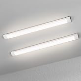 muzha 2 Packs LED Batten Lights 4FT 40W 4000k Daylight,Low Profile Wall ...