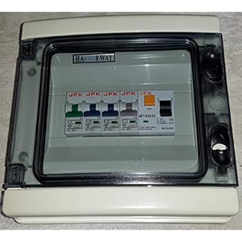 garage consumer unit IP65 4 way fuse box fitted with RCD 63amp 30ma ...