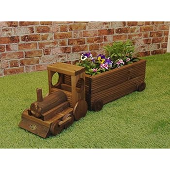 Wooden Train Planter - Decorative Home Garden: Amazon.co.uk: Kitchen & Home