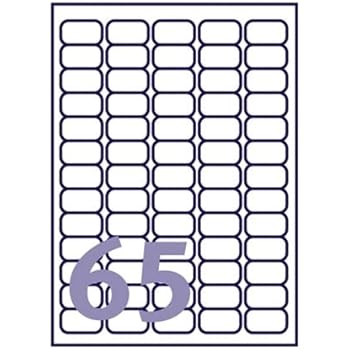 Inkjet/Laser Avery Compatible Labels 65 per sheet J8651 / L7651 - 100 ...