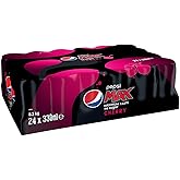 Pepsi Max No Sugar Cola Cans 24 x 330ml : Amazon.co.uk: Grocery