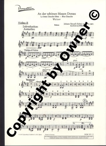 An der schönen blauen Donau: Walzer. op. 314. Salonorchester. Violine ...