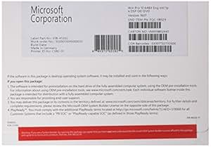 Microsoft Windows 10 Professional 64 Bit OEM DVD: Amazon.co.uk: Software
