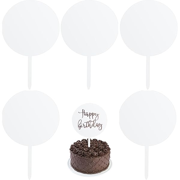 Round Acrylic Cake Toppers Round Clear Cake Topper Blanks, 53% OFF